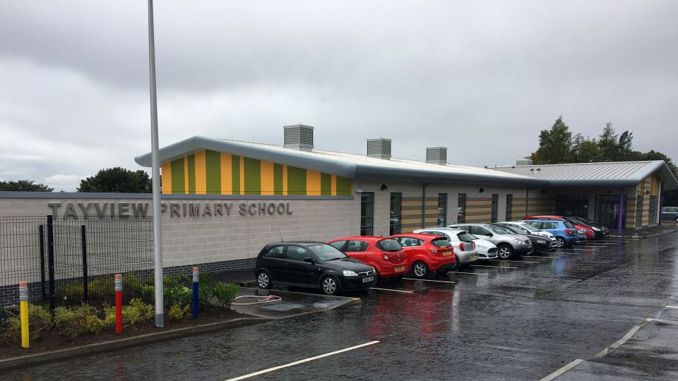 First day at brand new Tayview Primary