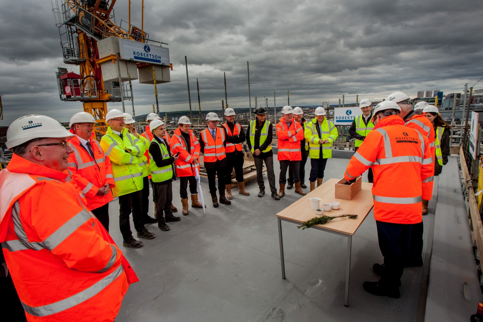 Topping out at UK’s tallest LSF project